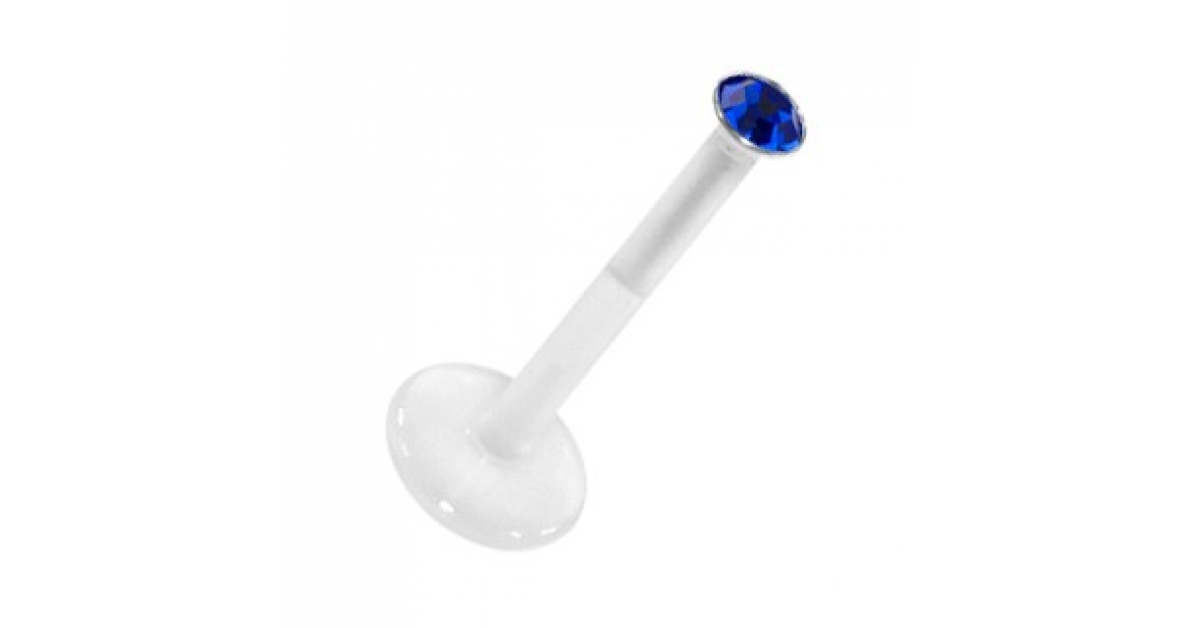 Piercing Madonna Stud Bioflex Push-Fit Bleu Foncé