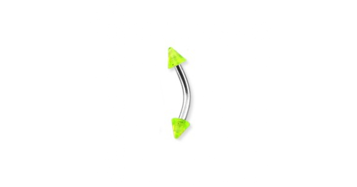 Piercing Arcade Acrylique Vert Scintillant Piques