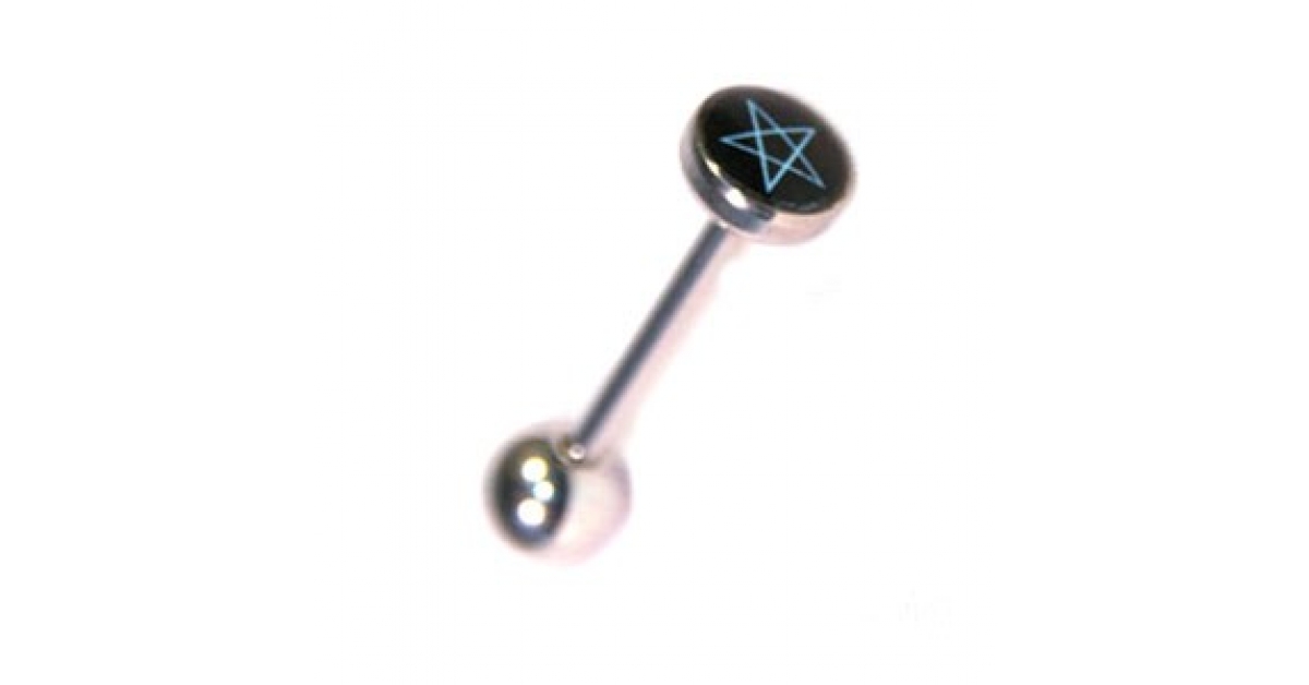 Piercing Langue Acier Chirurgical Pentacle