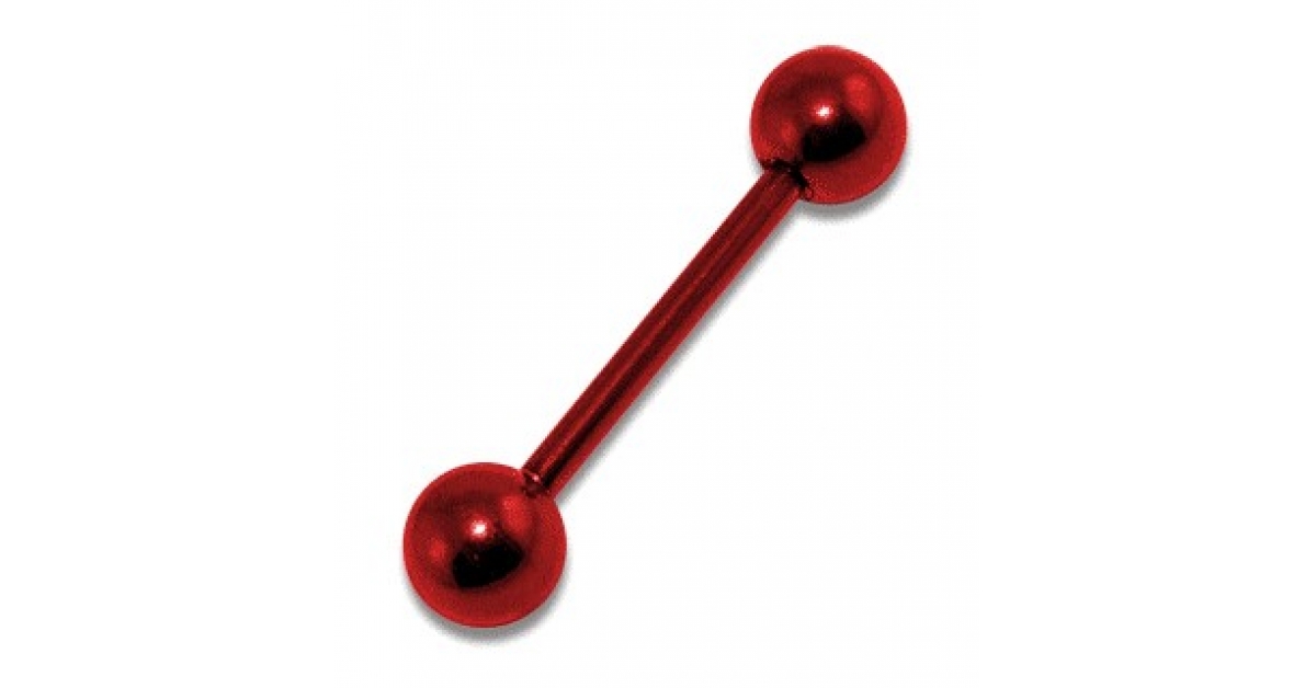 Piercing Arcade Droit Anodisé Rouge Boules - Votre Piercing