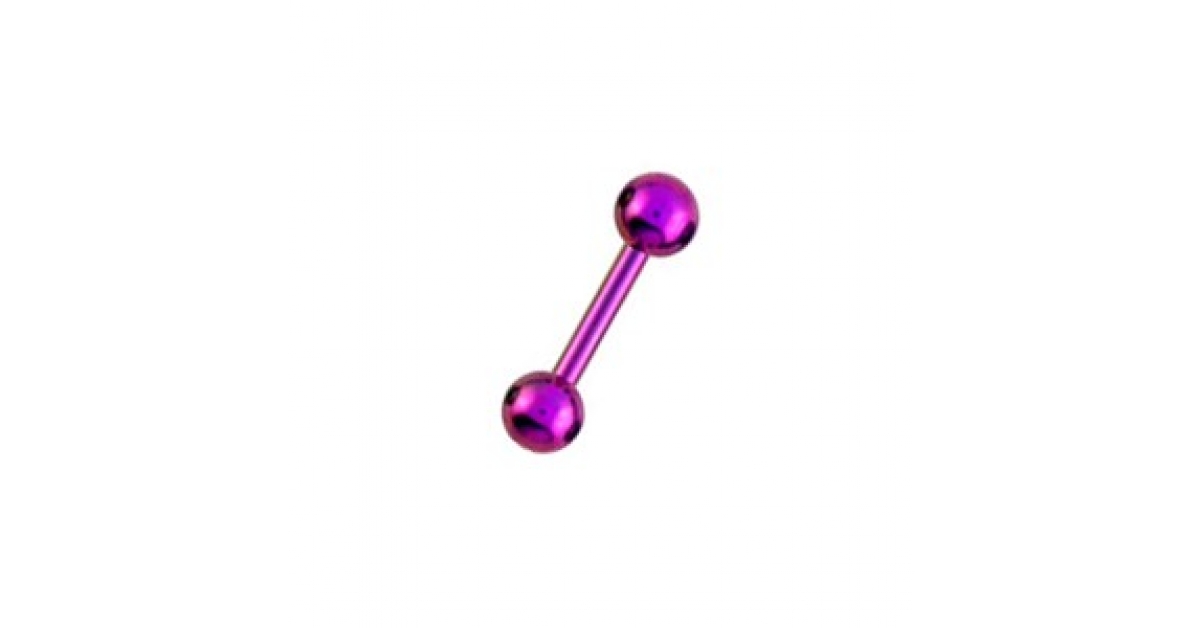 Piercing Ceja Titanio Grado 23 Derecho Anodizado Rosa Dos Bolas