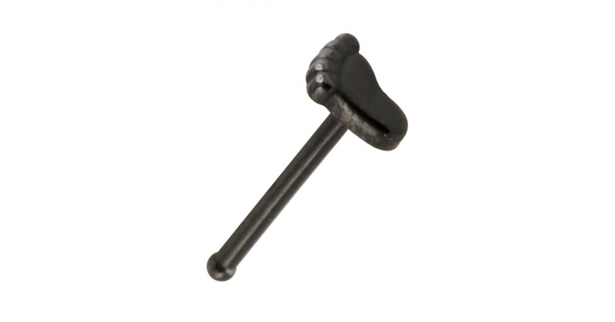 Blackline 316L SS Straight Nose Pin Bone Bar w/ Foot