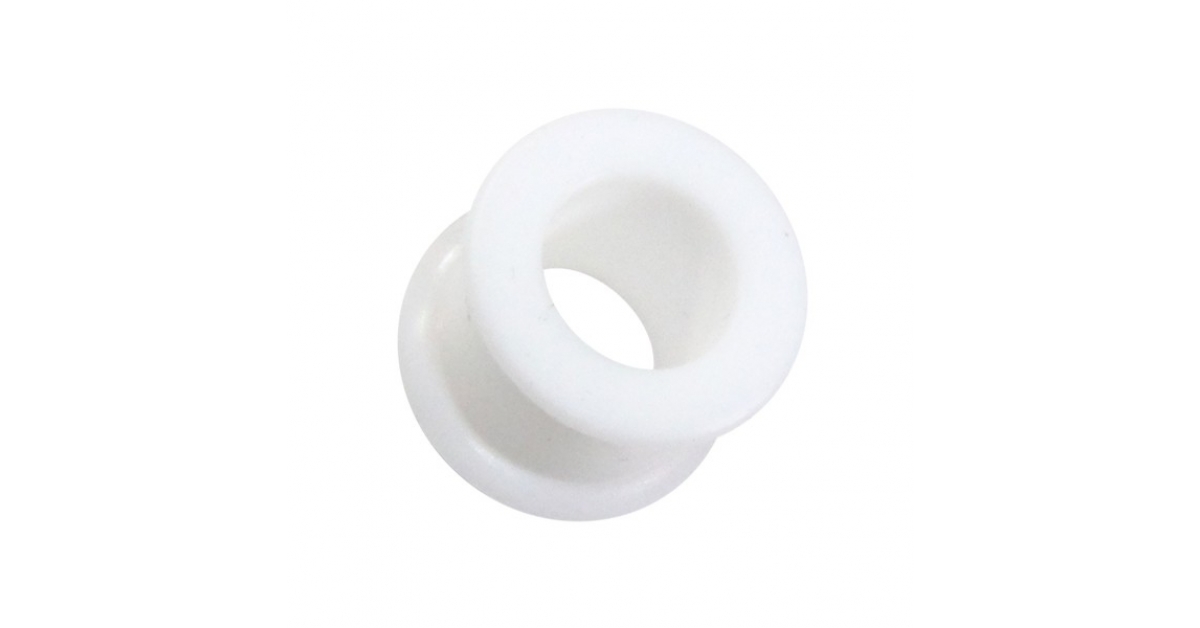 White Flexible Biocompatible Silicone Flesh Tunnel Ear Plug Stretcher ...