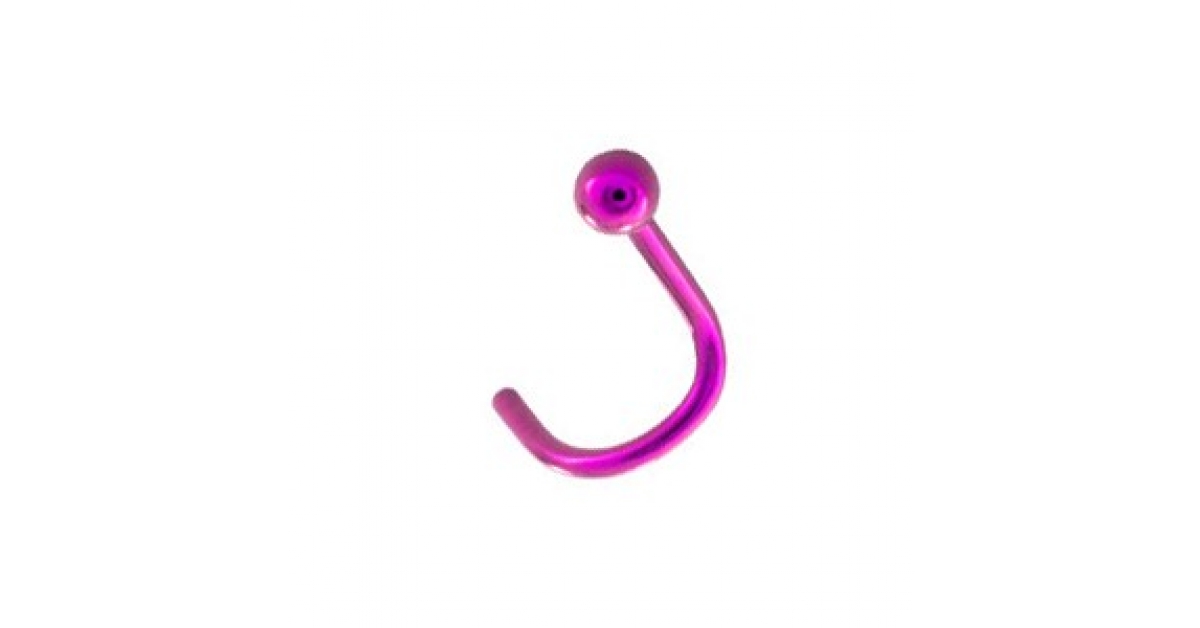Piercing Nariz Titanio Grado 23 Anodizado Rosa Bola