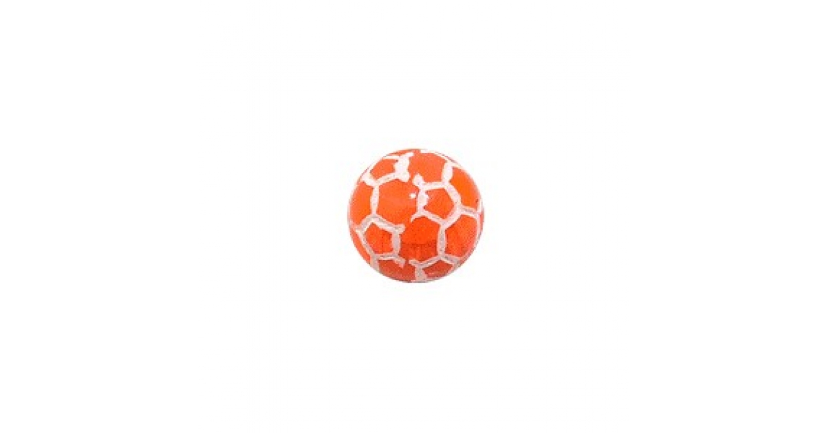 Transparent Orange Acrylic Cracked Orb Piercing Ball