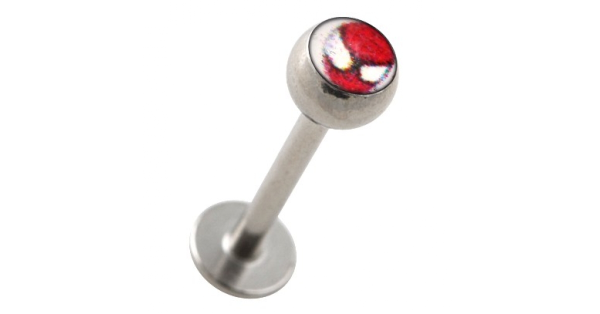 Spider-Man Lip / Labret Piercing Bar Stud on VotrePiercing