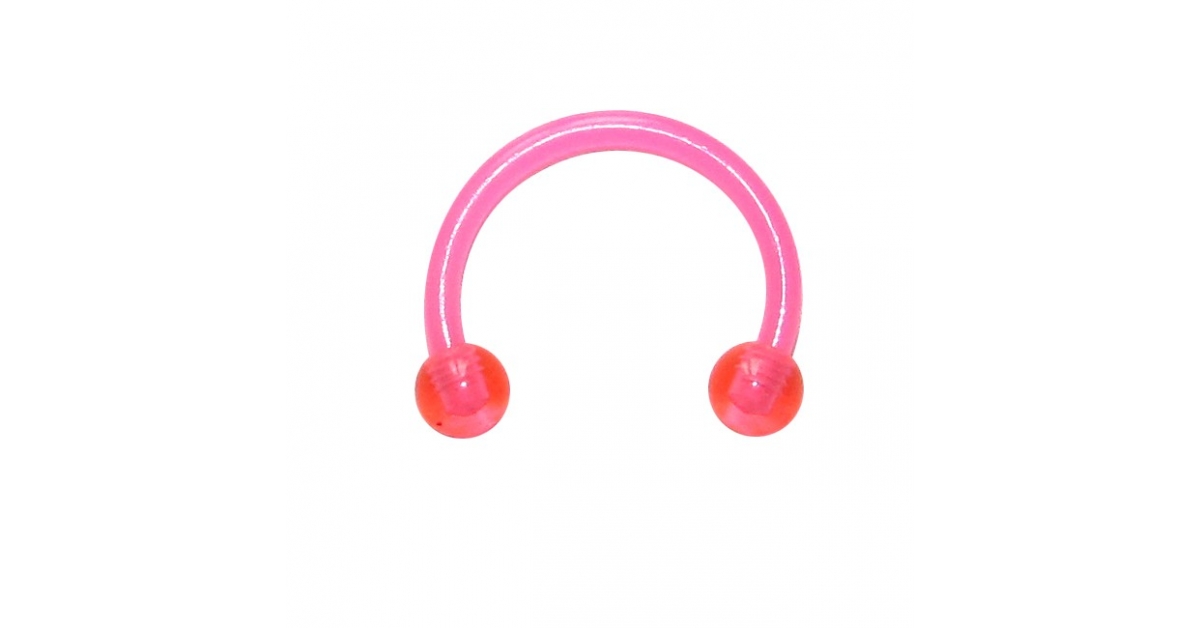 Piercing Tragus / Septum Bioplast Rosa Bolas