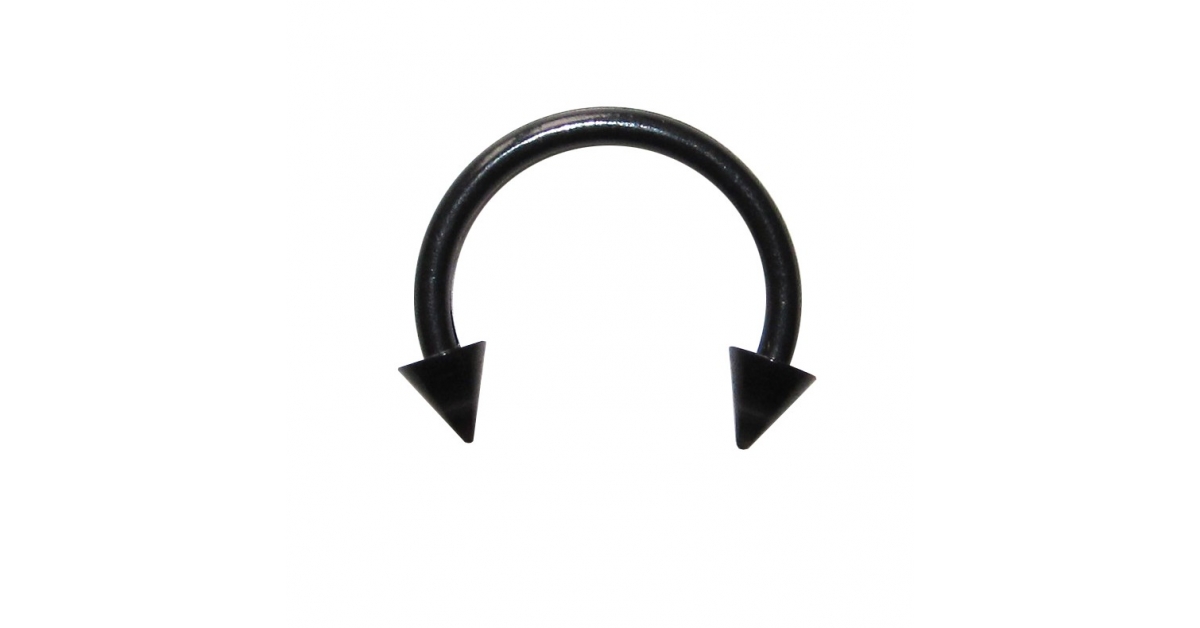 Piercing Tragus / Septum Bioplast Blackline Noir Piques