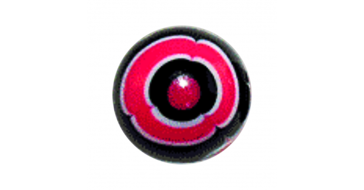 Bola Piercing Acrílico Azteca Rosa / Negro en VotrePiercing