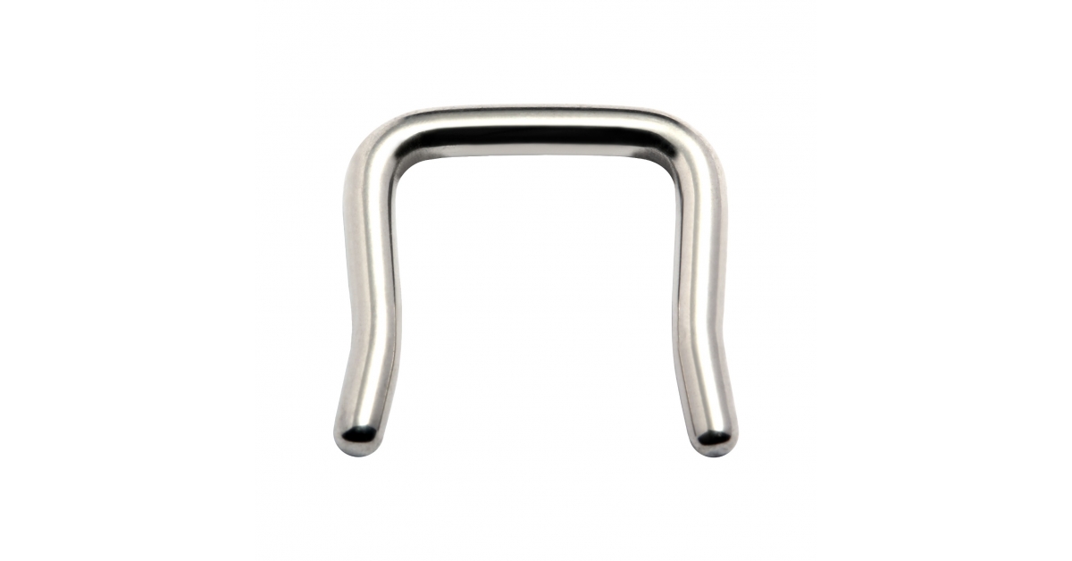 Curved 316L Steel Retainer Septum Piercing Ring