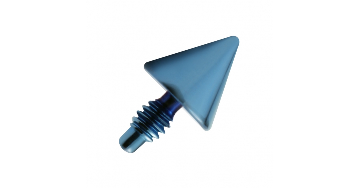 Blue Anodized Spike Top for Microdermal Piercing