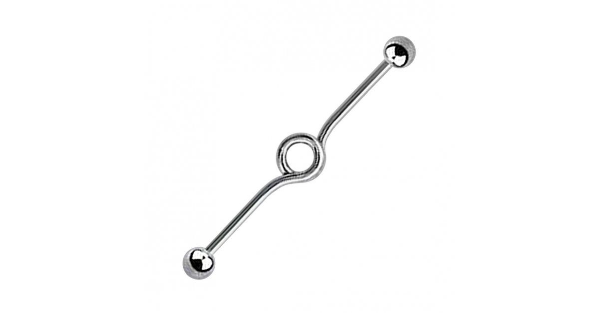 Surgical Steel Loop Industrial Ring with Balls