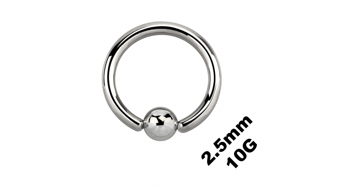 Dick Piercing Genital / CBR / BCR Ring 2.5 mm / 10 G