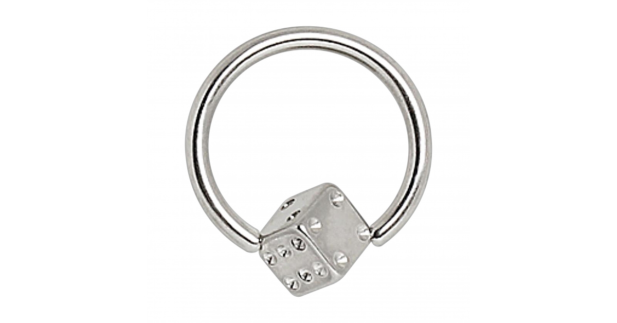 Labret 316L Surgical Steel Dice Closure Ring