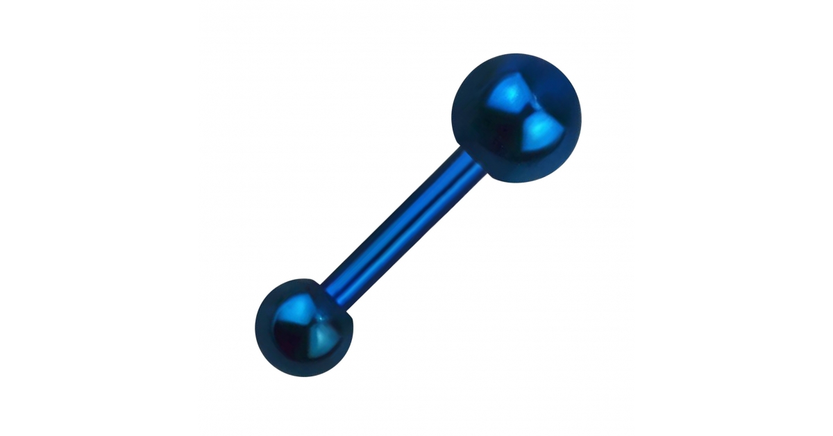 Big Ball Blue Anodized Helix/Tragus Piercing Jewel Barbell