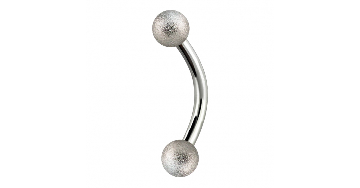 Piercing Ceja Efecto Brillante Plata Bolas en VotrePiercing