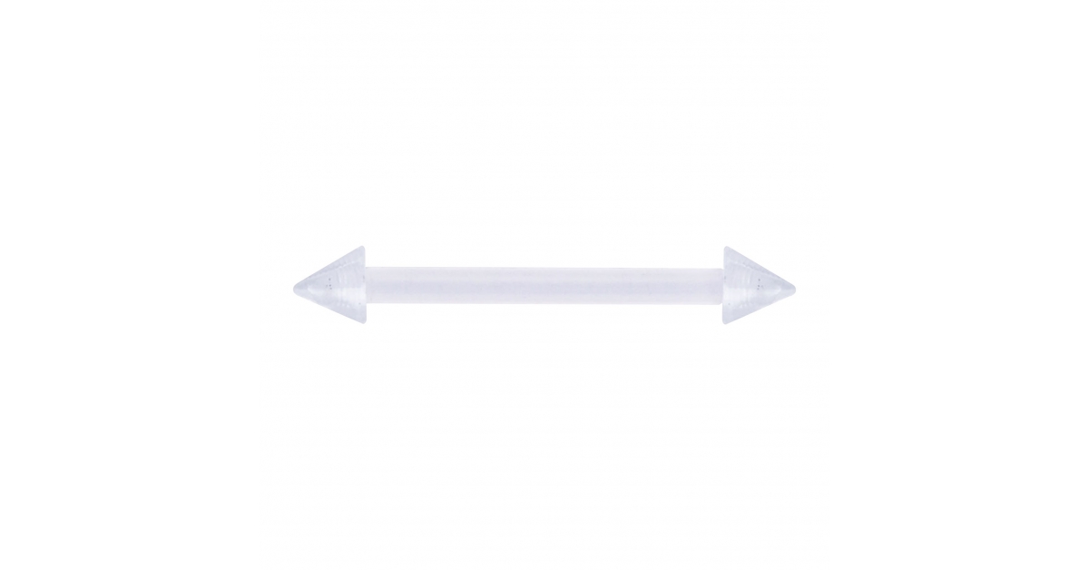 Acrylic Spikes Transparent PTFE Bioflex Nipple Barbell Ring Piercing