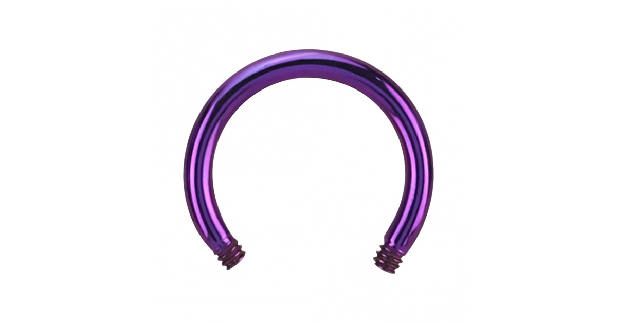 Barra Piercing Herradura Titanio Grado 23 Anodizado Rosa