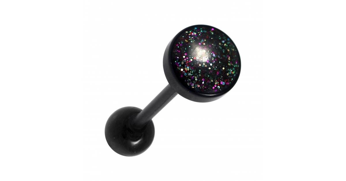 Piercing Lengua Bioflex Negro Galaxy Rosa en VotrePiercing