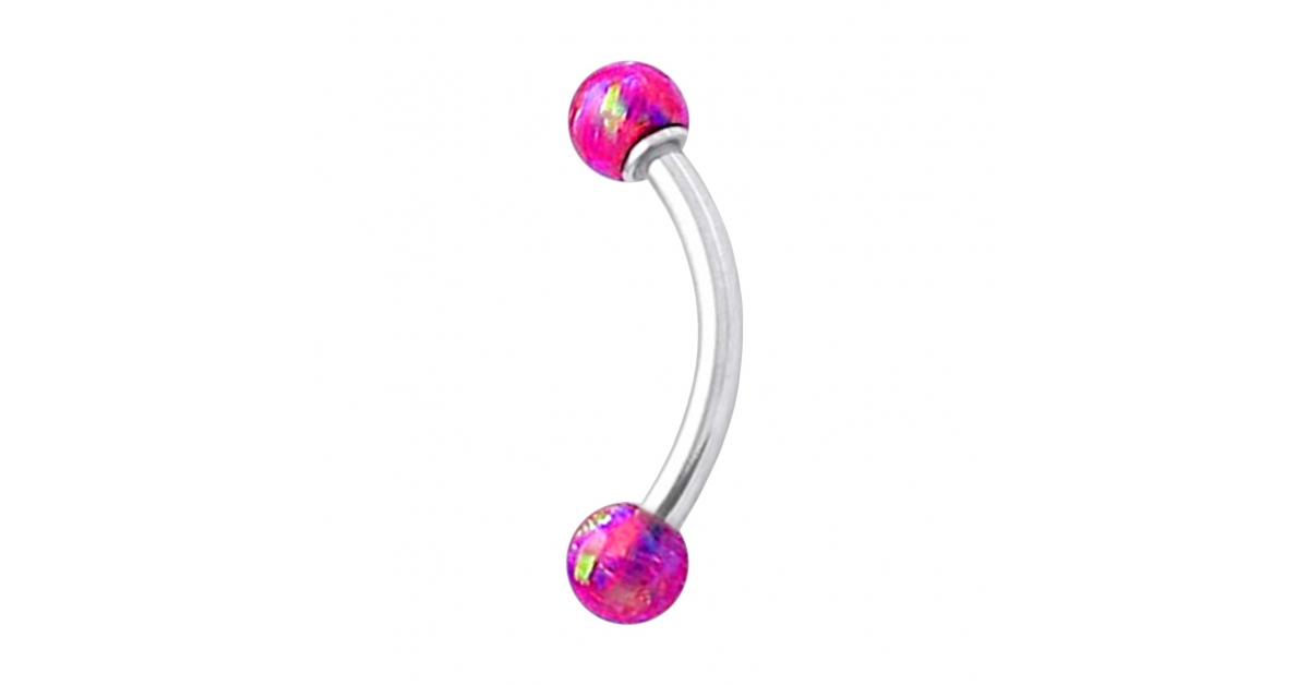 Piercing Arcade Acier 316L Opale Synthétique Violette