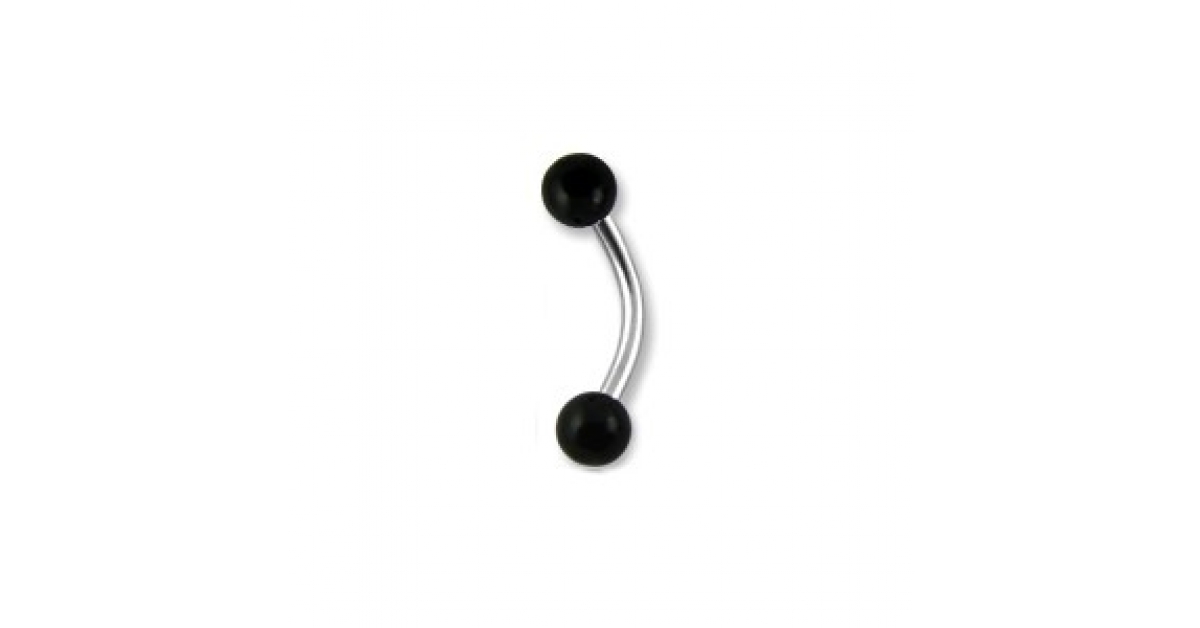 Piercing Arcade Acrylique Noir Boules sur VotrePiercing