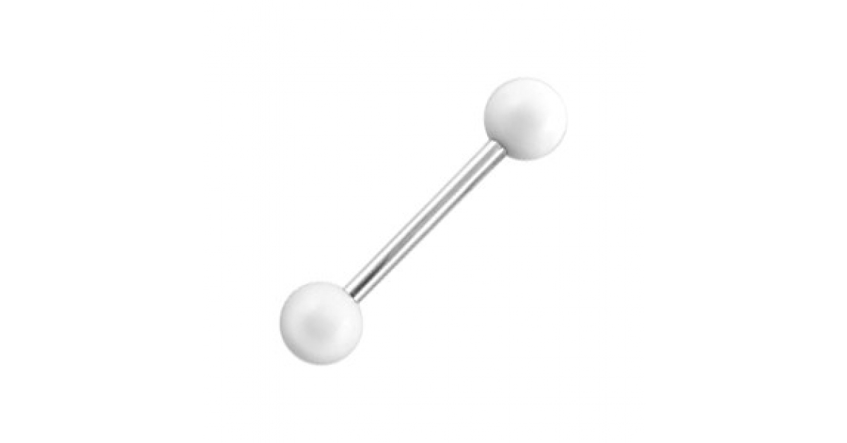 Piercing Lengua Acrílico Blanco en Votre Piercing