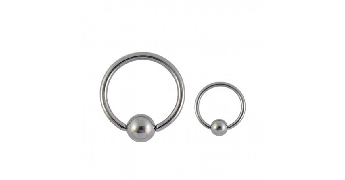 Piercing Ring Titan Grad 23 BCR Klemmring Klemmkugel